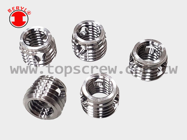 Self Tapping Threaded Insert W. 3 Hole - titanium