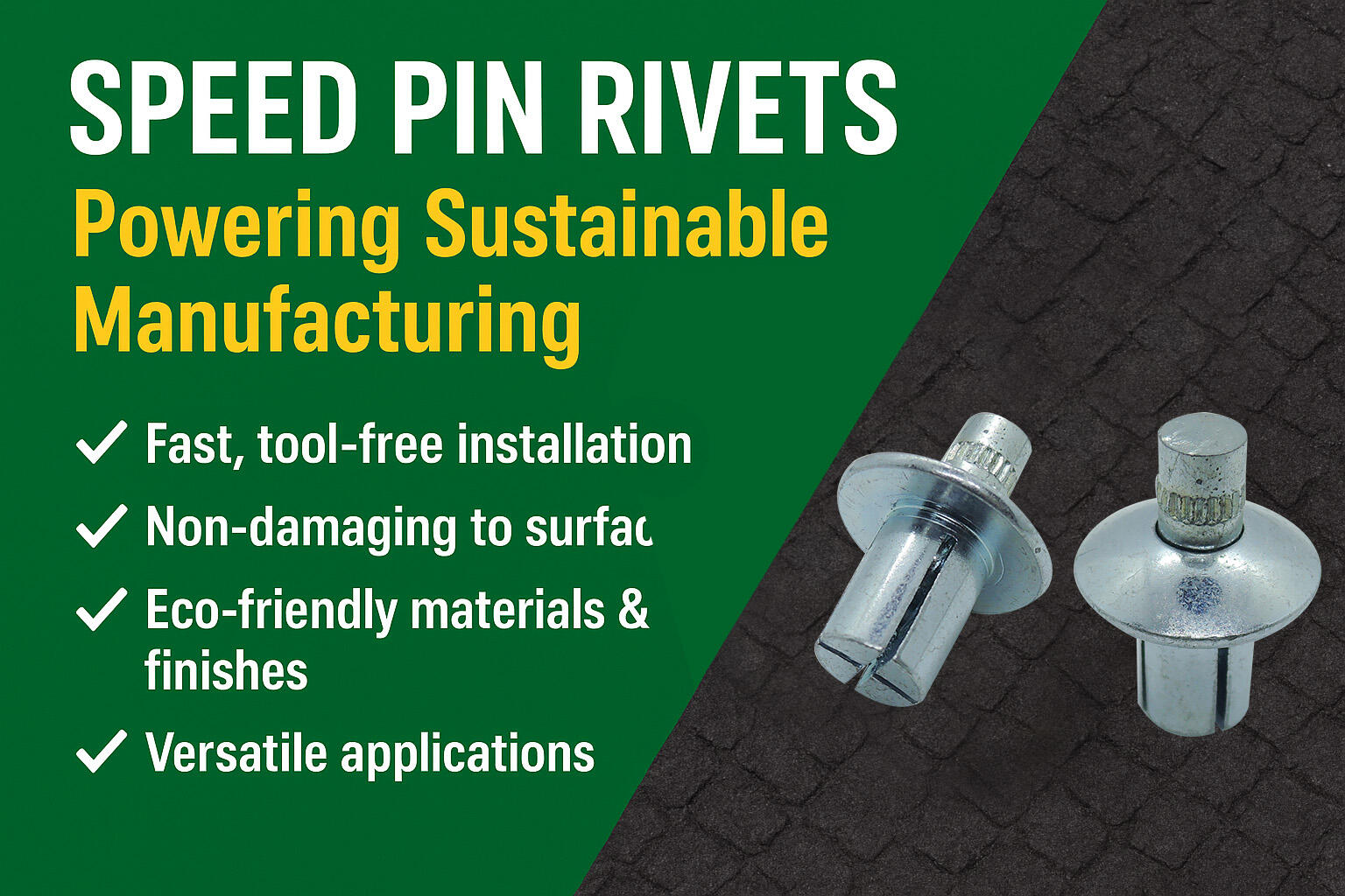 Eco-Efficient Assembly: The Fast Track with Speed Pin Rivets