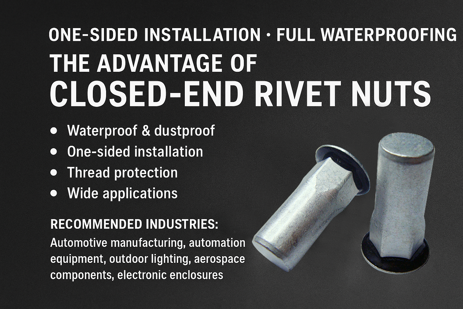 One-Sided Installation • Full Waterproofing — The Advantage of Closed ...